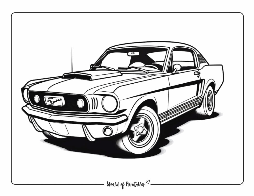 Car Coloring Pages - World of Printables