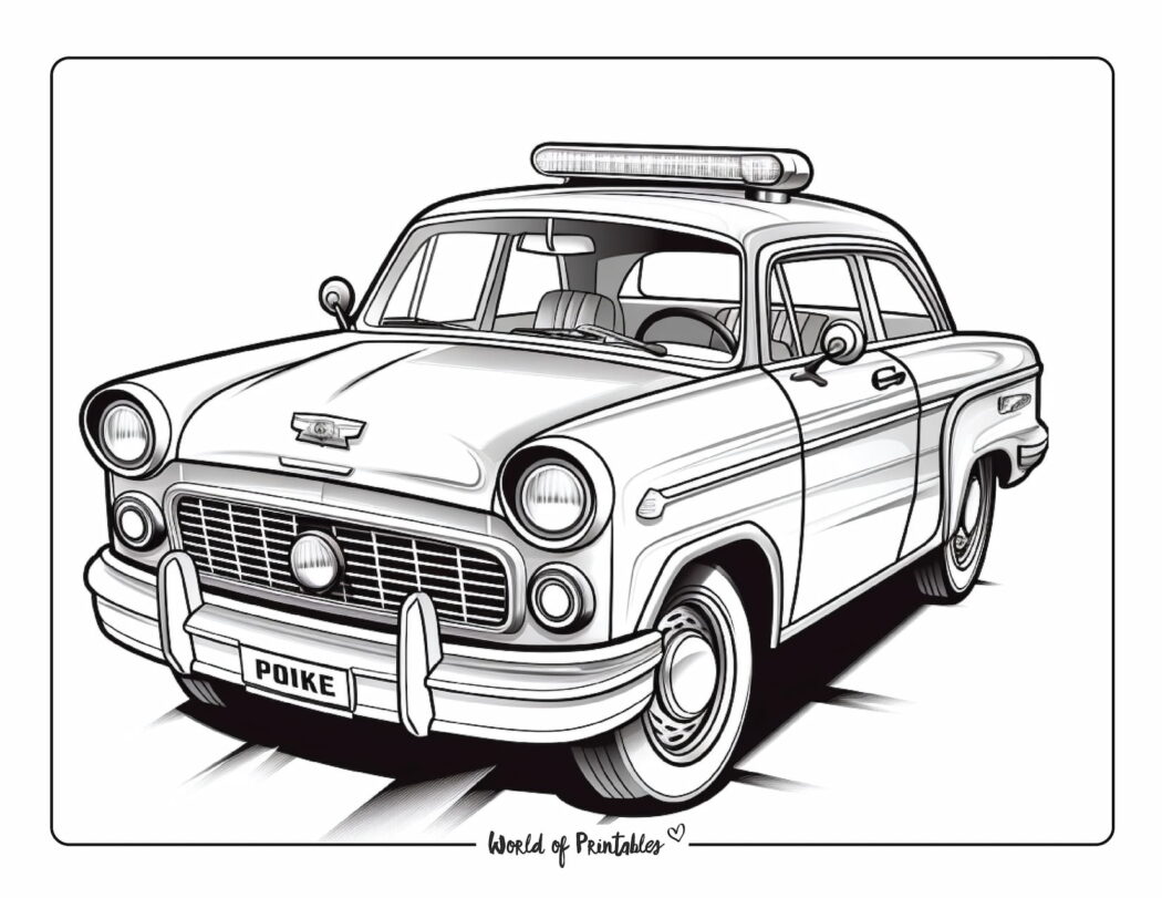 Car Coloring Pages - World of Printables
