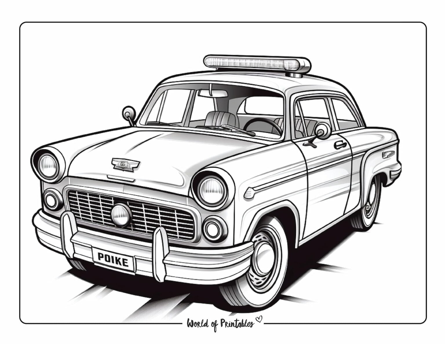 Car Coloring Pages - World of Printables