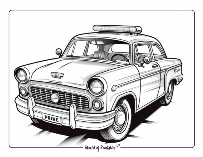 Car Coloring Pages - World of Printables