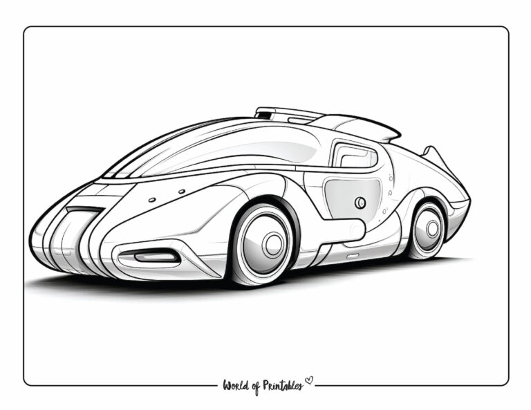 Car Coloring Pages - World of Printables