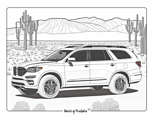 Car Coloring Pages - World of Printables