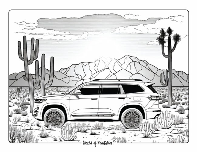Car Coloring Pages - World of Printables