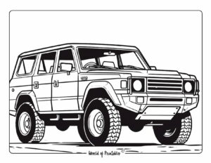 Car Coloring Pages - World of Printables