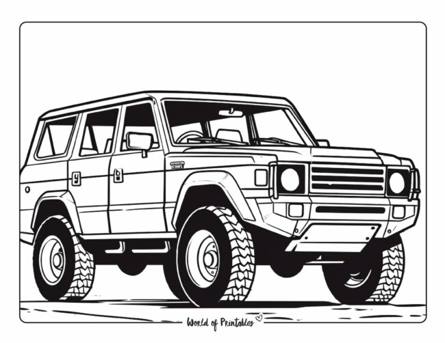 Car Coloring Pages - World of Printables