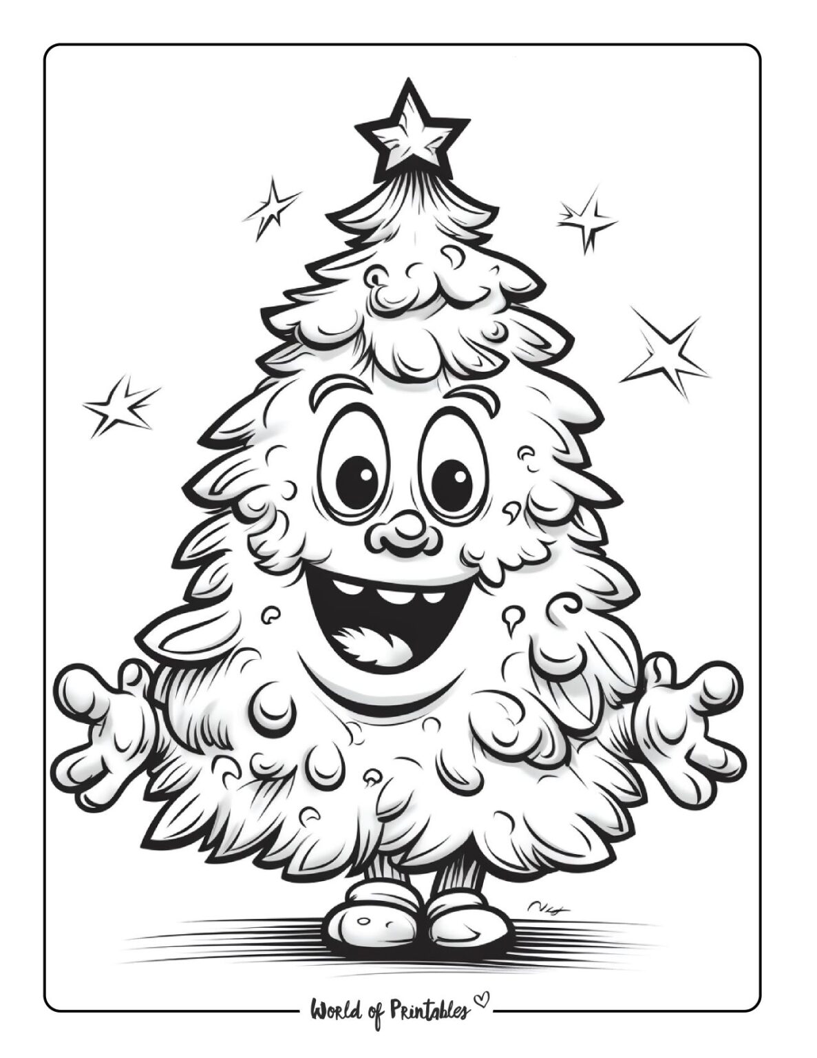 Christmas Tree Coloring Pages - World of Printables