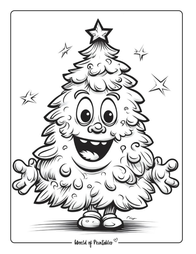 Christmas Tree Coloring Pages - World of Printables
