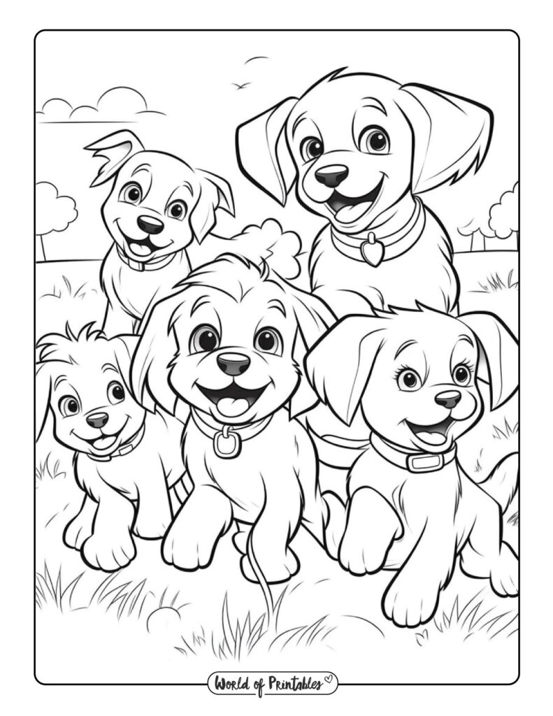 300 Dog Coloring Pages For Kids & Adults - World of Printables