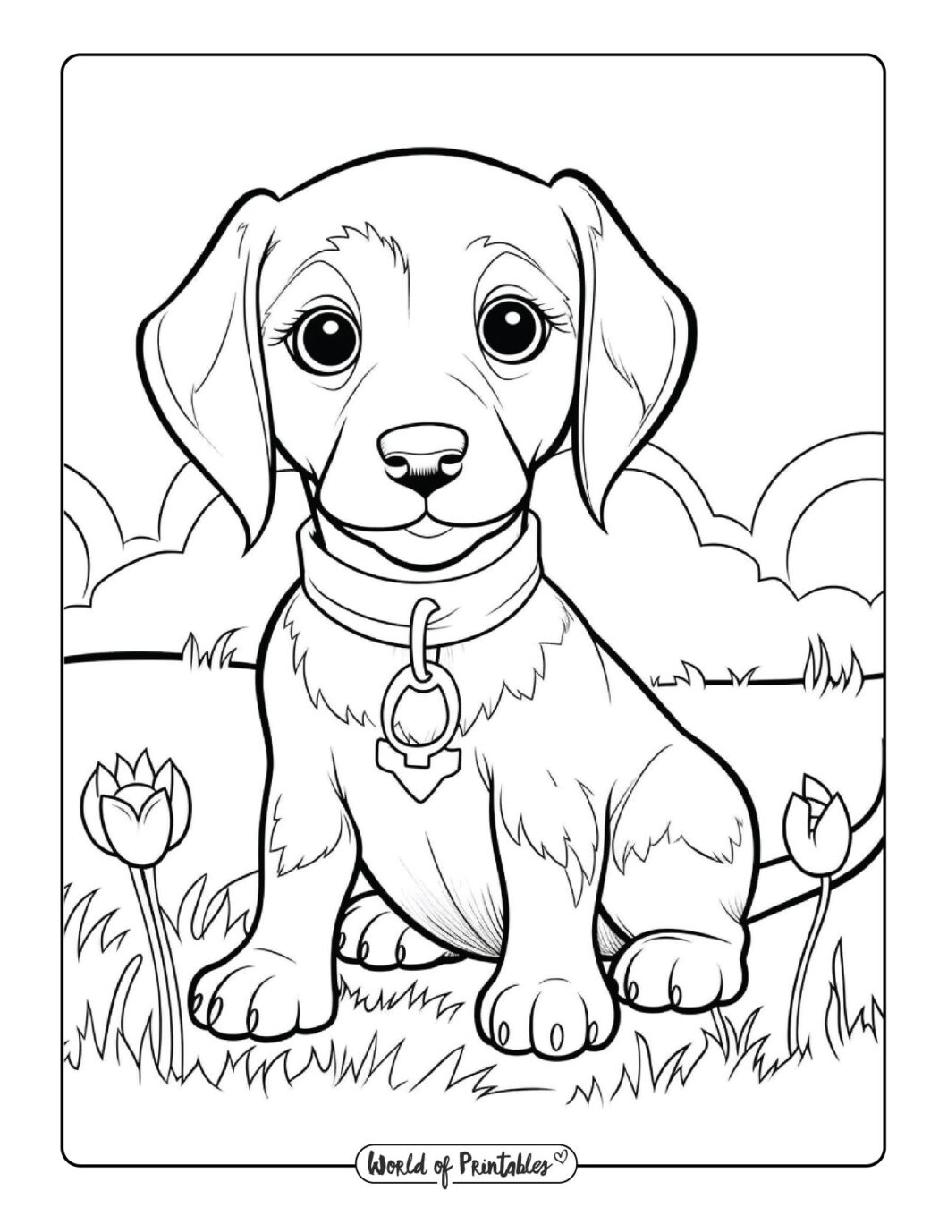 300 Dog Coloring Pages For Kids Adults World Of Printables