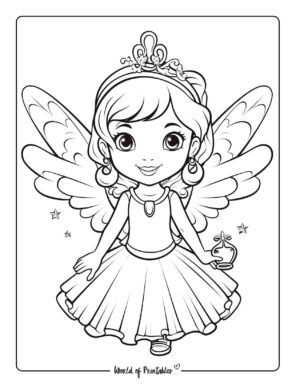 Fairy Coloring Pages For Kids & Adults - World of Printables
