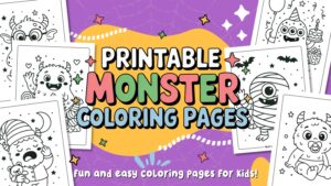 30 Free Monster Coloring Pages (Cute, Fun & Easy for Kids) - World of ...