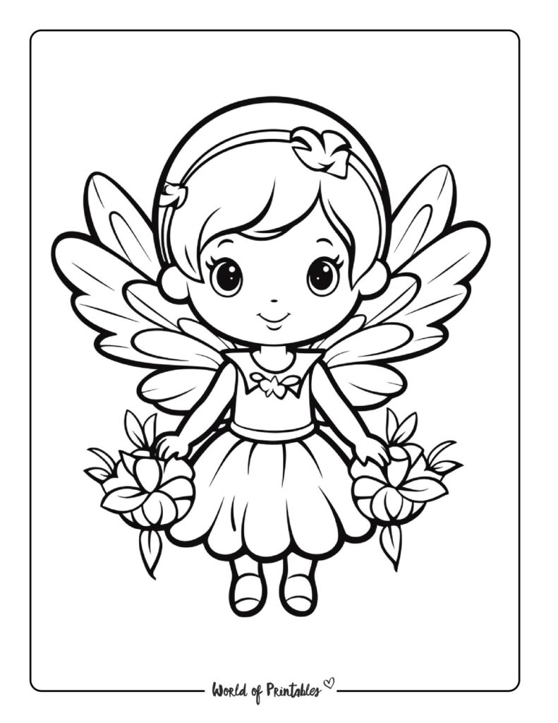 Fairy Coloring Pages For Kids & Adults - World of Printables