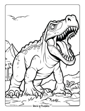 T Rex Coloring Pages - World of Printables