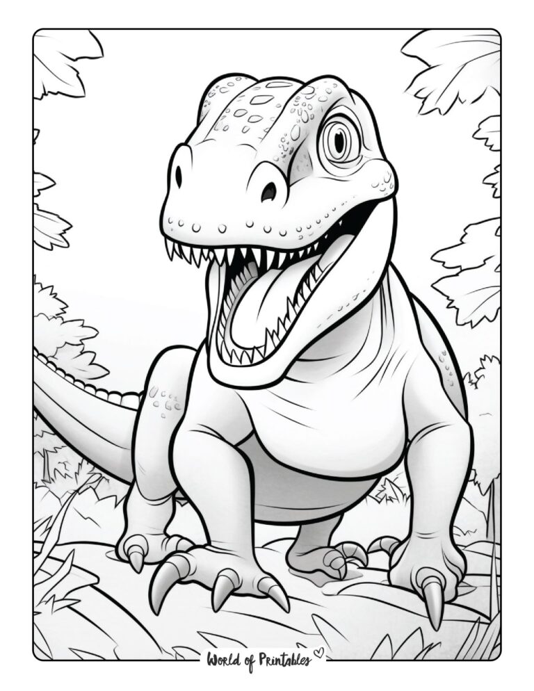 T Rex Coloring Pages - World of Printables