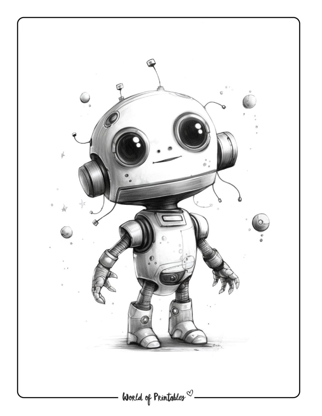Robot Coloring Pages - World of Printables