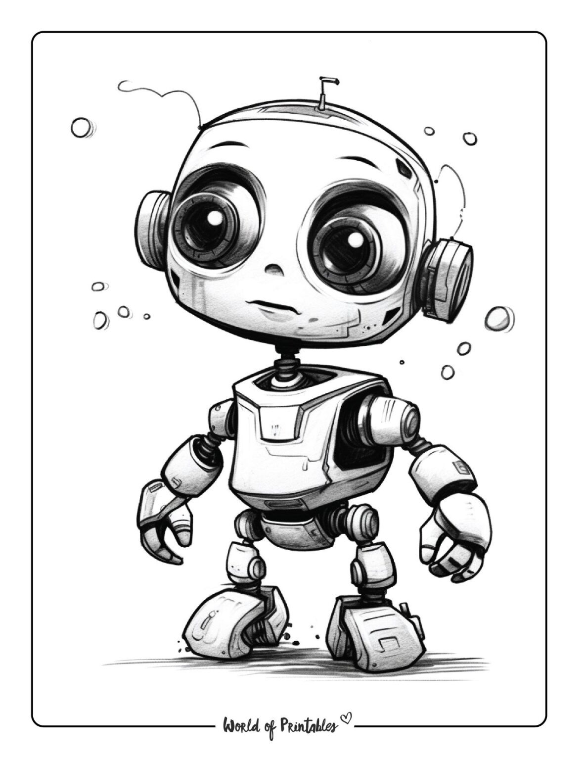 Robot Coloring Pages - World of Printables