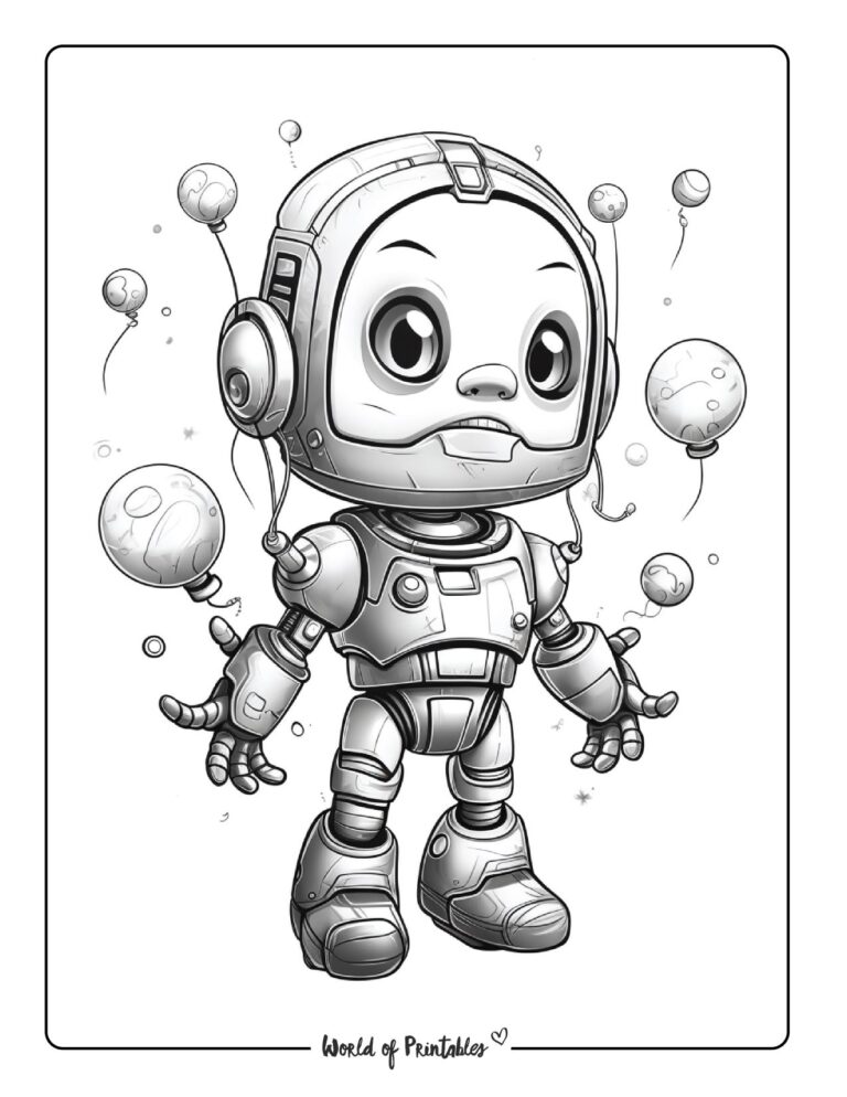 Robot Coloring Pages - World of Printables
