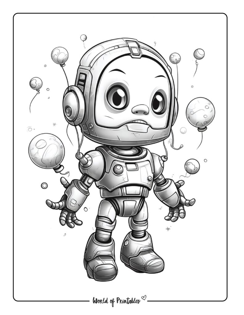Robot Coloring Pages - World of Printables