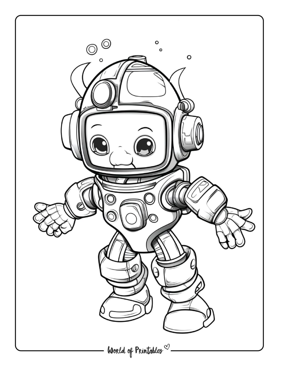 Robot Coloring Pages - World of Printables