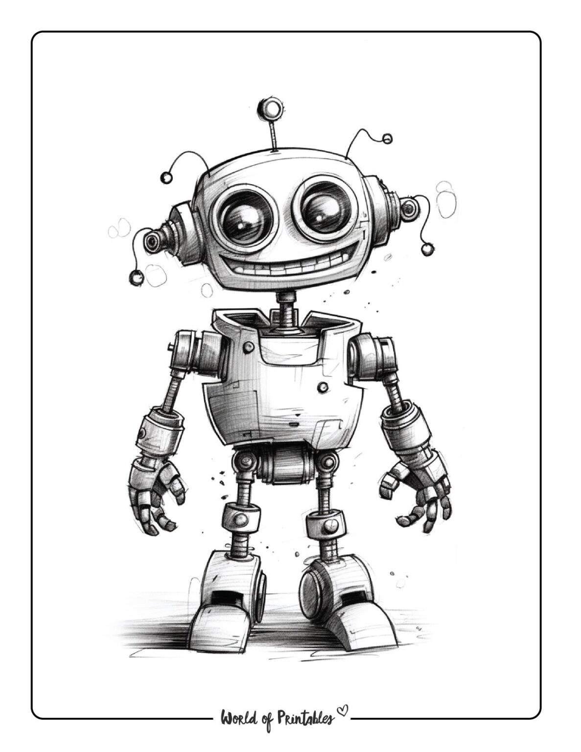 Robot Coloring Pages - World of Printables