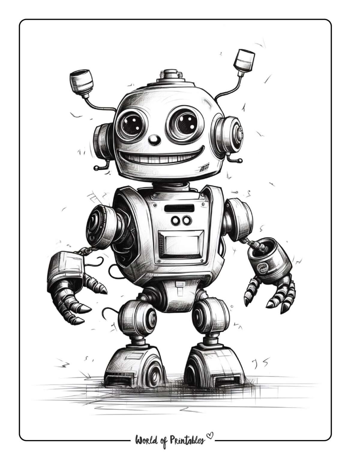 Robot Coloring Pages - World of Printables