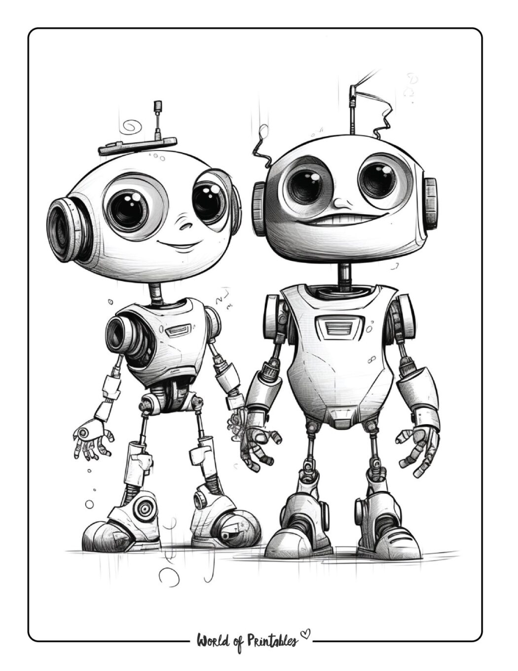 Robot Coloring Pages - World of Printables