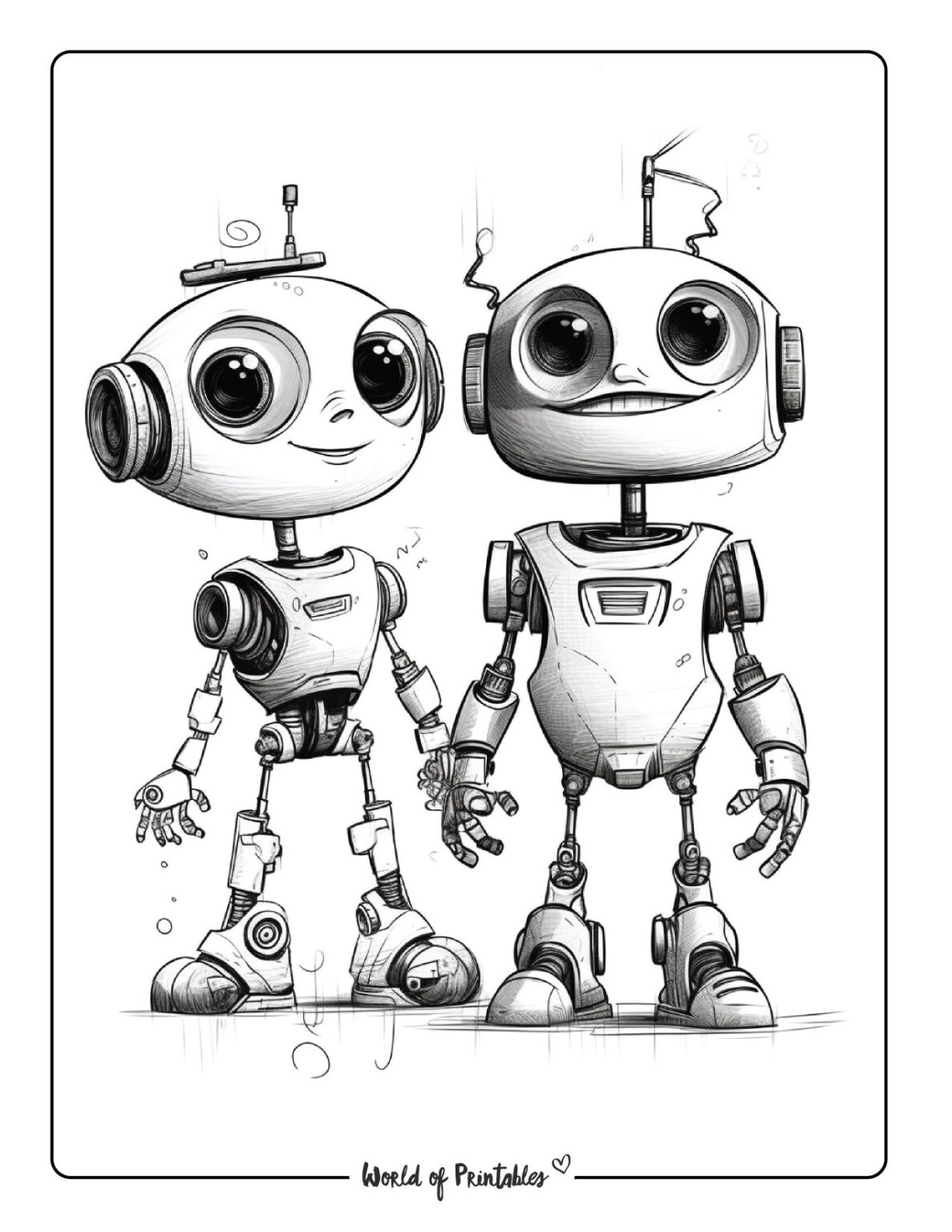 Robot Coloring Pages - World of Printables