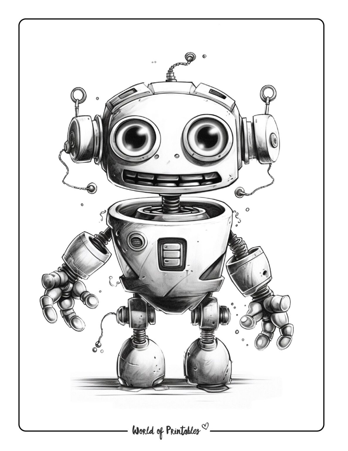Robot Coloring Pages - World of Printables