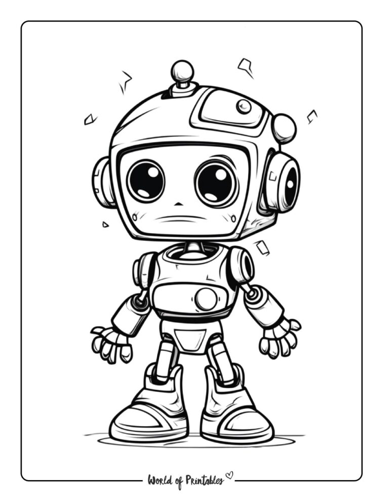Robot Coloring Pages - World of Printables