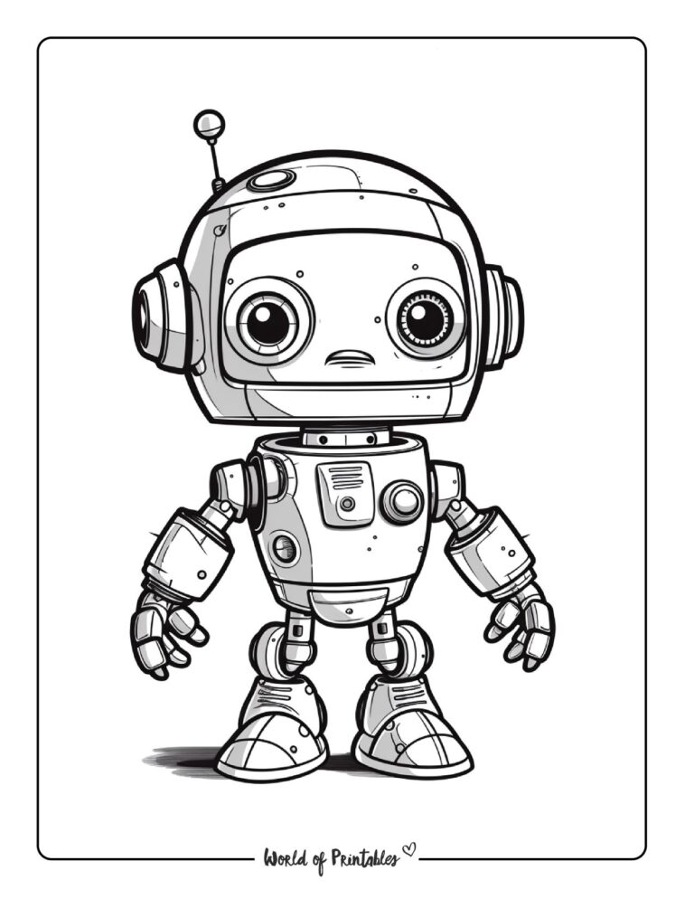 Robot Coloring Pages - World of Printables