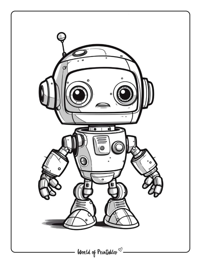 Robot Coloring Pages - World of Printables
