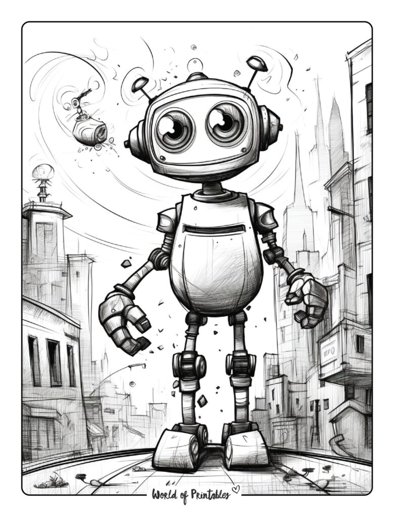 Robot Coloring Pages - World of Printables
