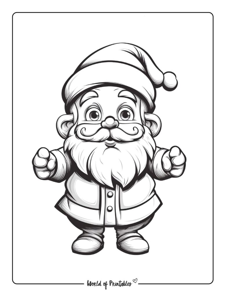 Santa Coloring Pages - World of Printables