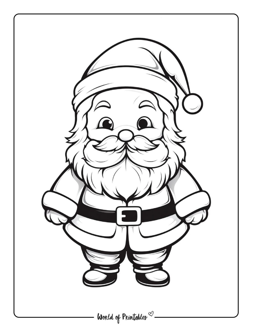Santa Coloring Pages - World of Printables