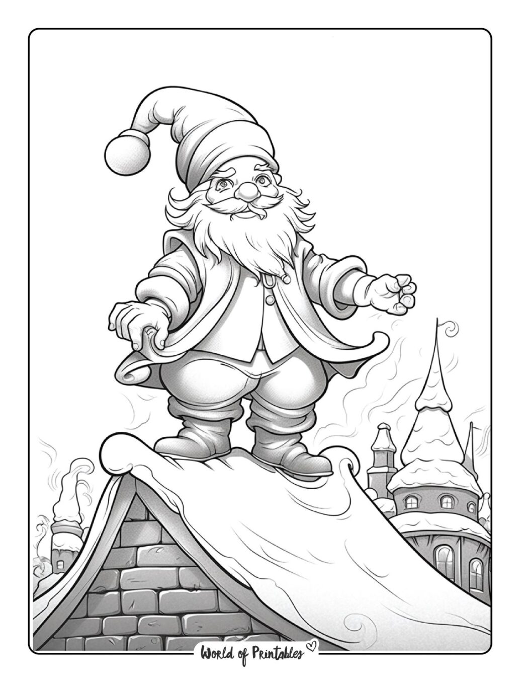 Santa Coloring Pages - World of Printables