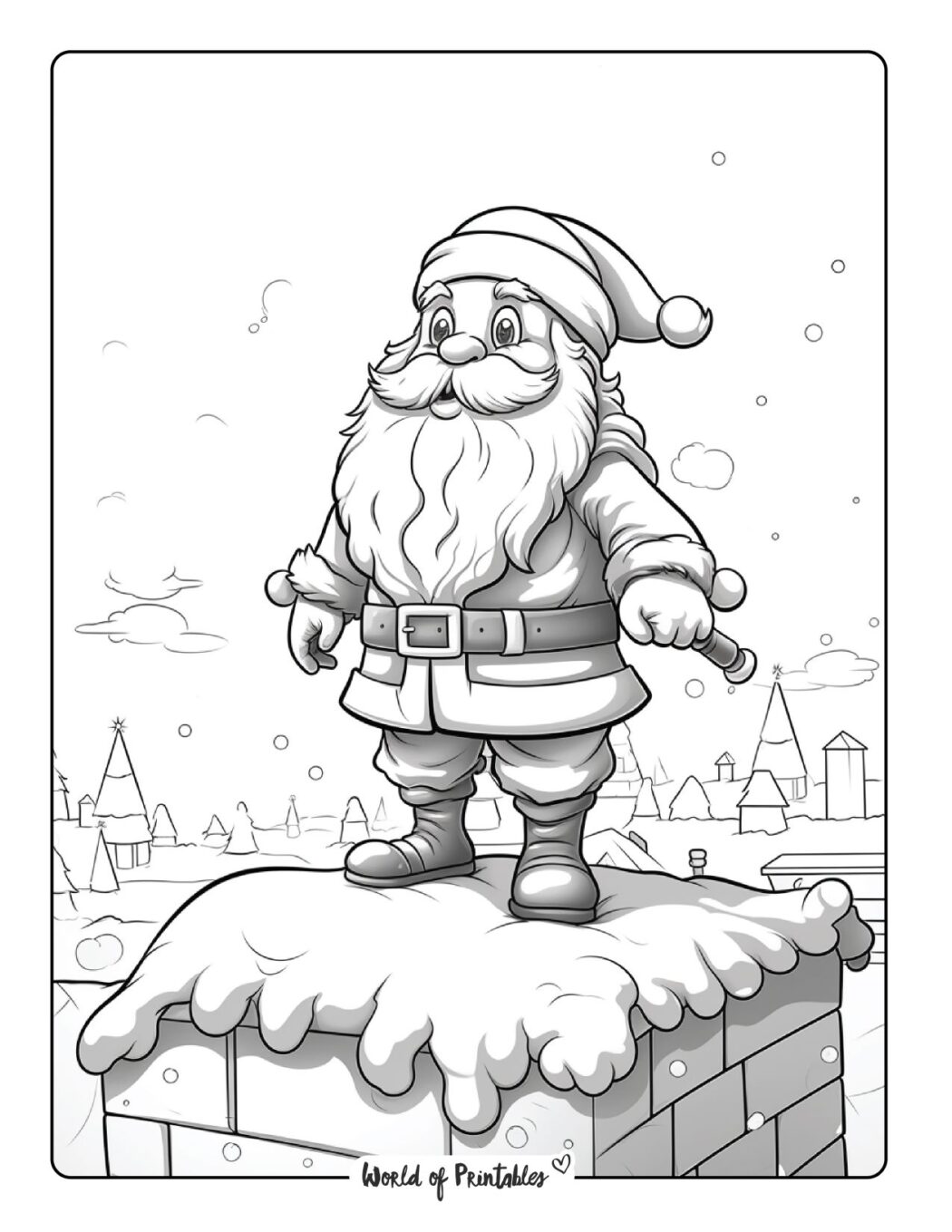 Santa Coloring Pages - World of Printables