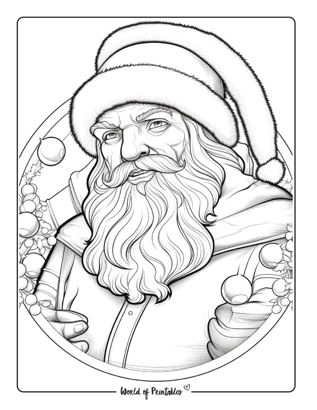 Santa Coloring Pages - World of Printables