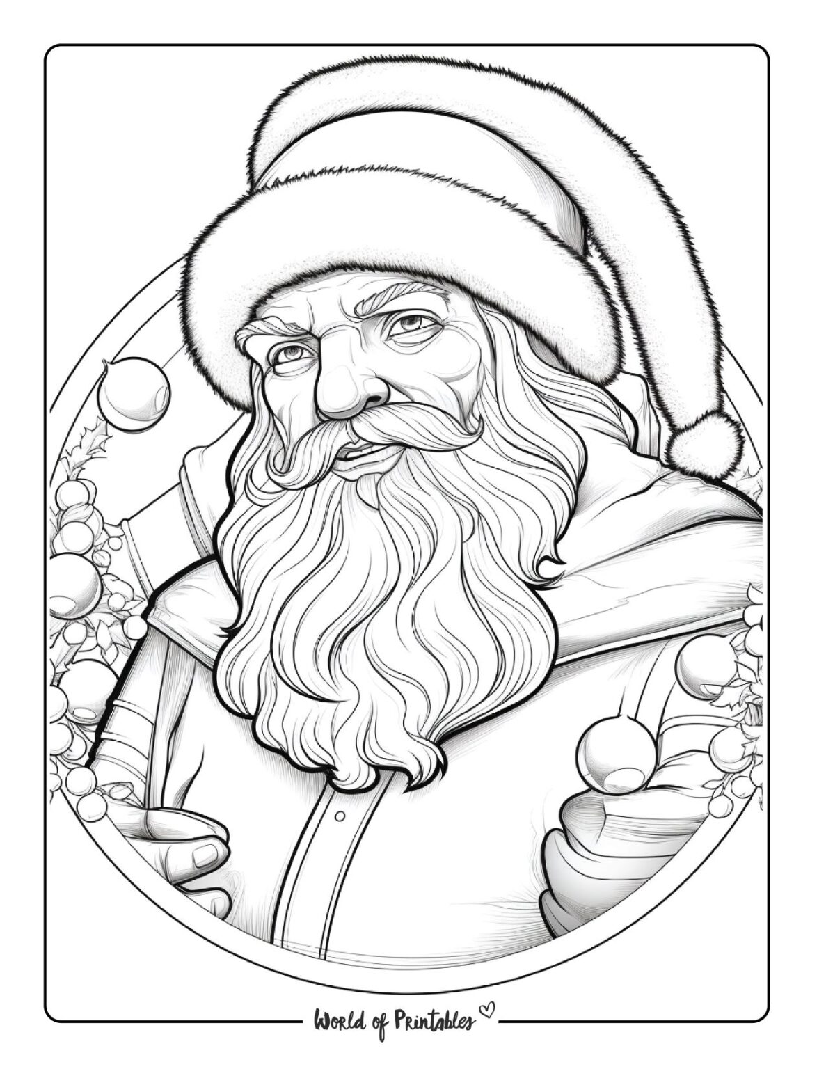 Santa Coloring Pages - World of Printables