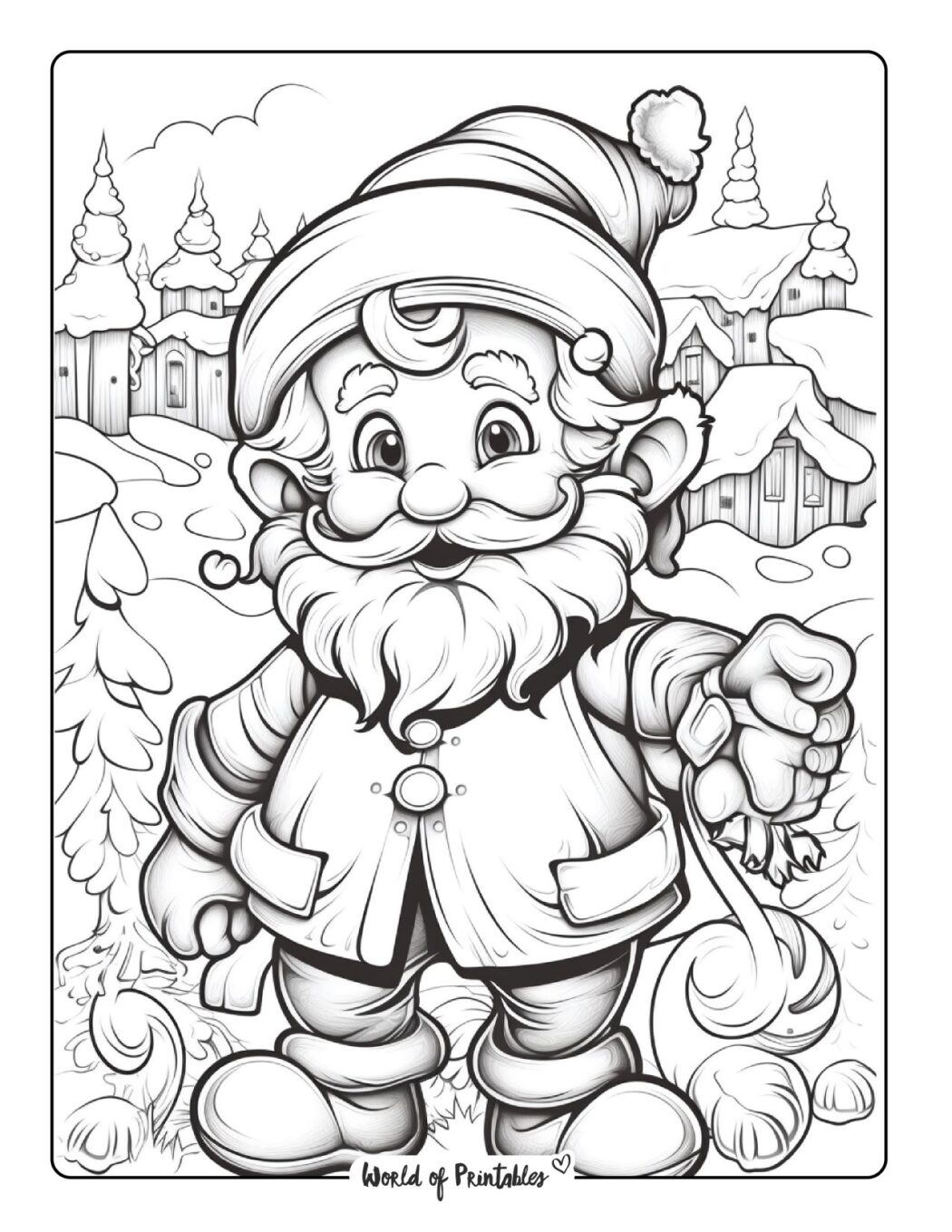 Santa Coloring Pages - World of Printables