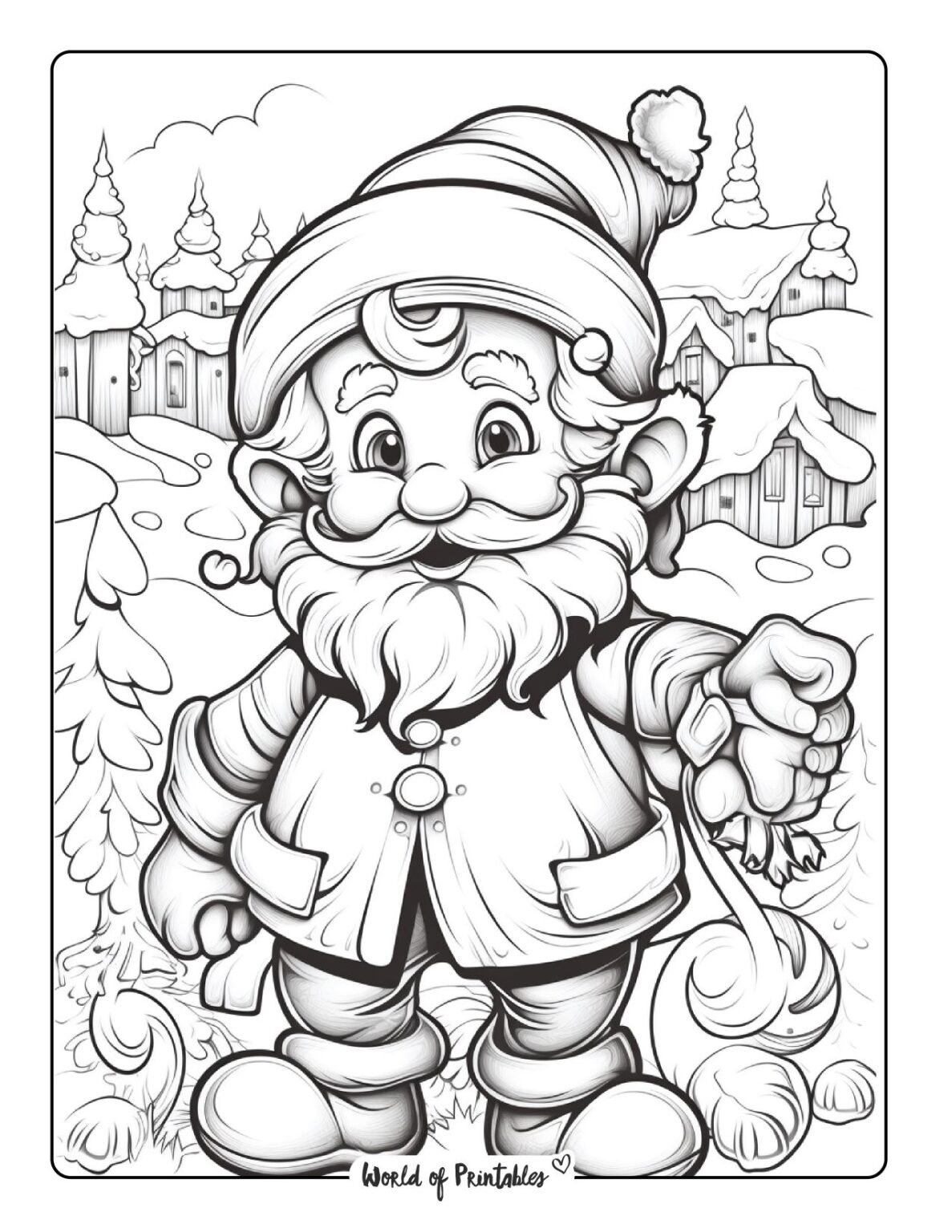 Santa Coloring Pages - World of Printables