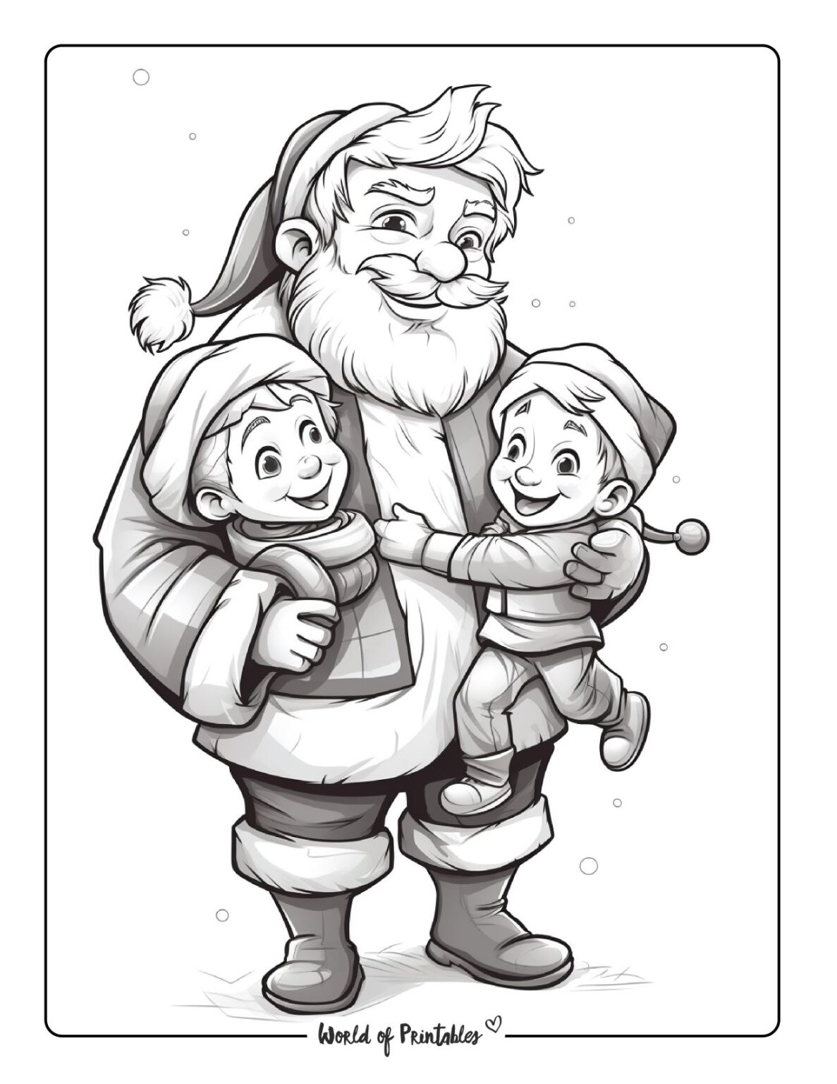 Santa Coloring Pages - World of Printables