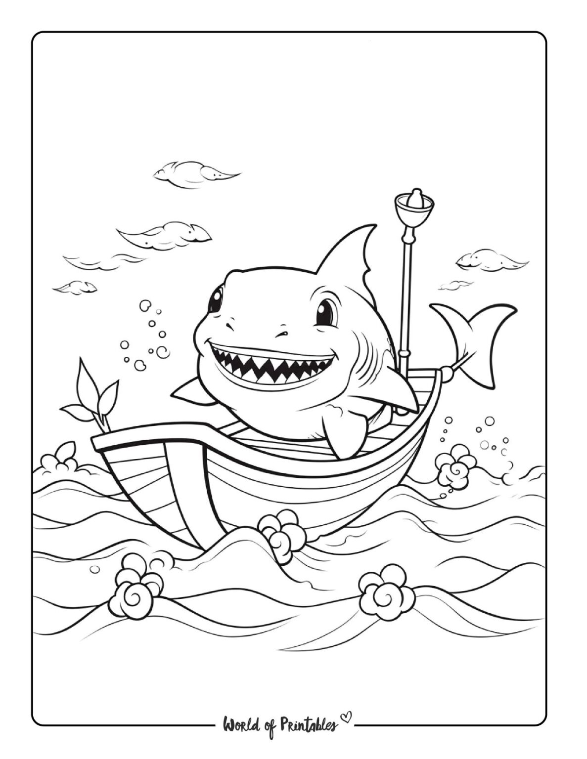 Shark Coloring Pages For Kids & Adults - World of Printables