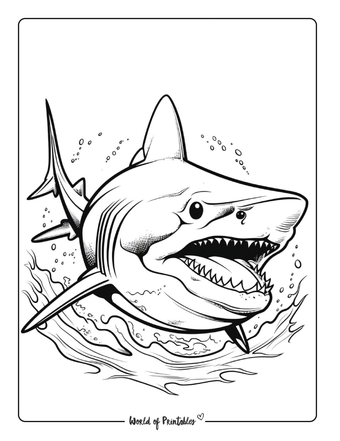 Shark Coloring Pages For Kids & Adults - World of Printables