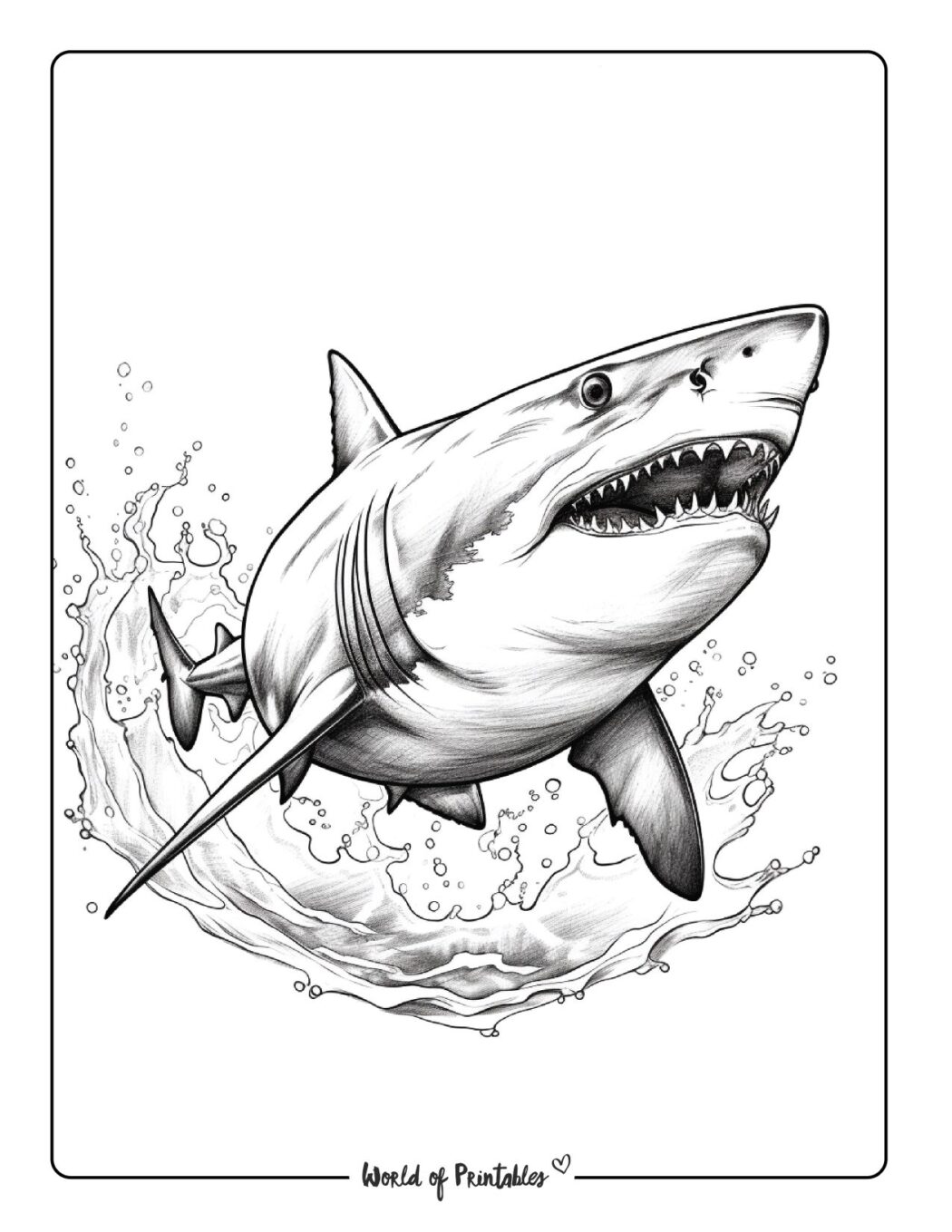 Shark Coloring Pages For Kids & Adults - World of Printables