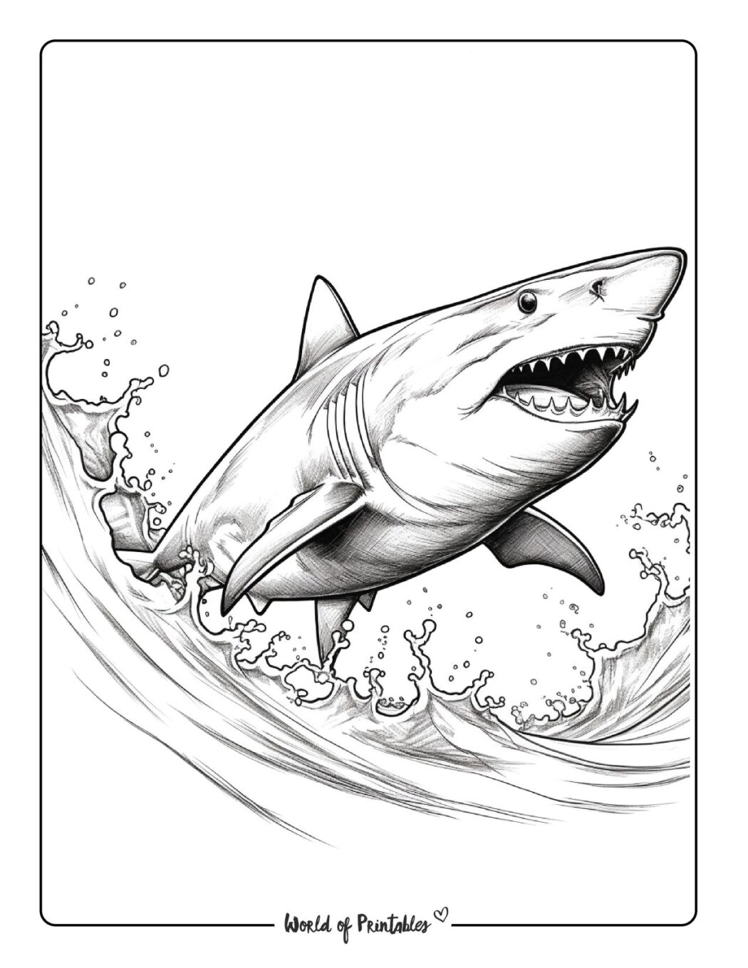 Shark Coloring Pages For Kids & Adults - World of Printables
