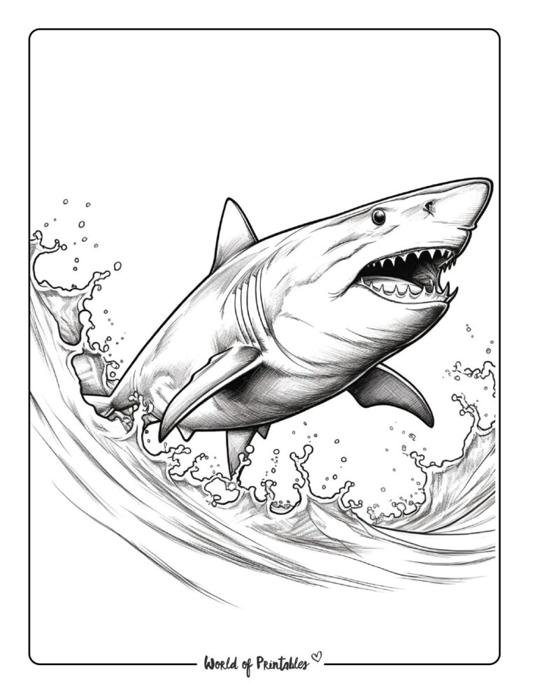 Shark Coloring Pages For Kids & Adults - World of Printables