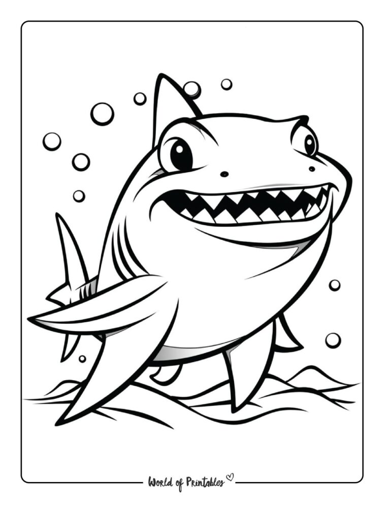 Shark Coloring Pages For Kids & Adults - World of Printables