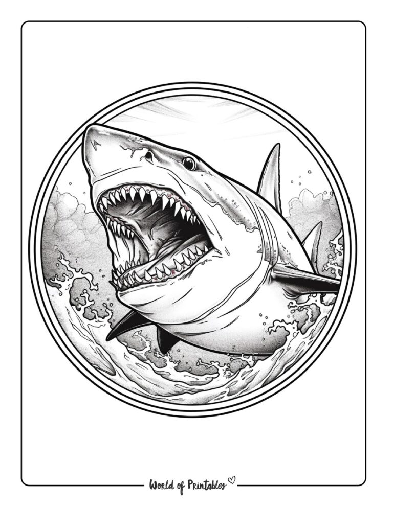 Shark Coloring Pages For Kids & Adults - World of Printables
