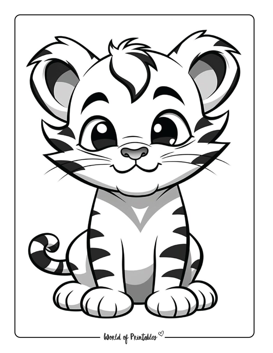 Tiger Coloring Pages For Kids & Adults - World of Printables