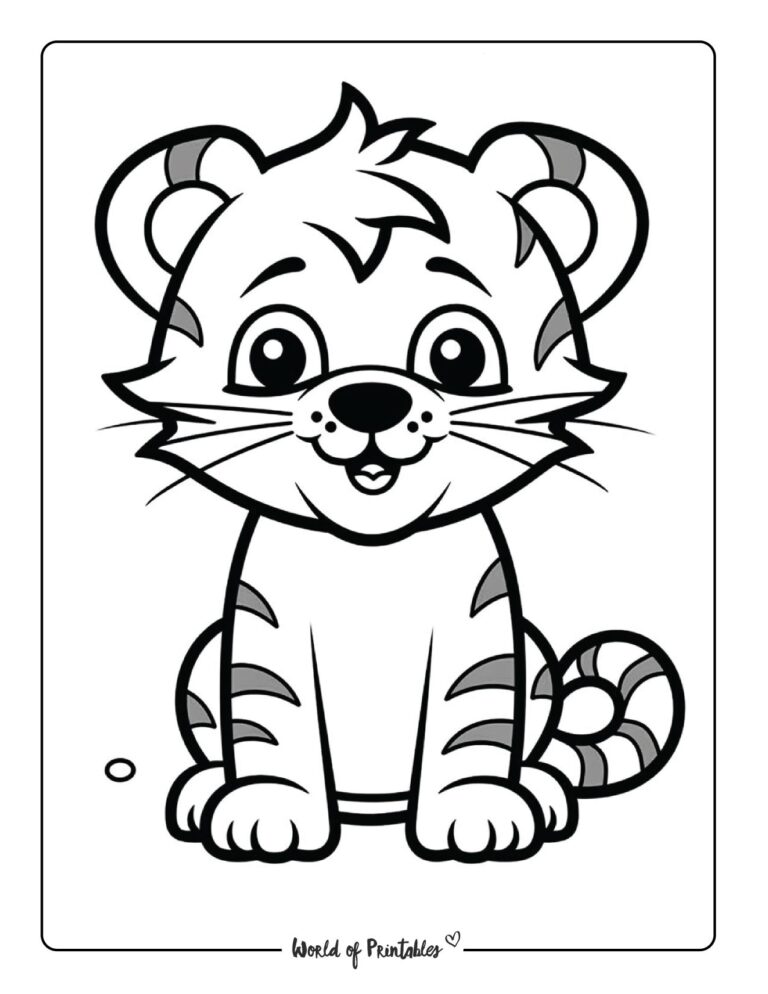 Tiger Coloring Pages For Kids & Adults - World of Printables